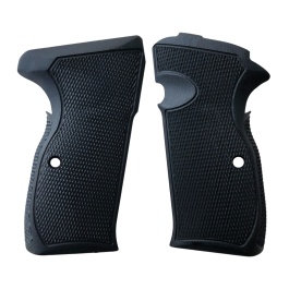 Checkered G10 Grip - Solid Black
